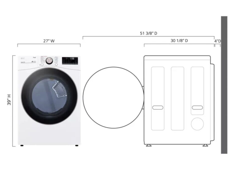LG Ultra Large Capacity 25 Kg Front-Load Electric Dryer (DLEX4000W ...